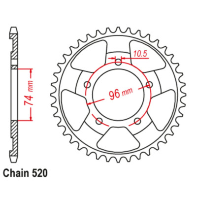 New SUPERSPROX 44T Sprocket Steel - Rear For HONDA NSR250 MC18 11-KV3 ...
