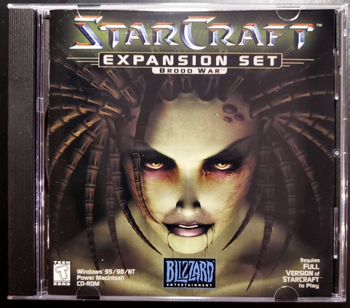 StarCraft Expansion Set Brood War PC CD-ROM SOFTWARE 1998 WIN 95/98/NT ...