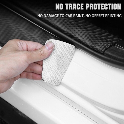 Black Car Door Sill Scuff Plate Protector Step Sticker For Edge ...