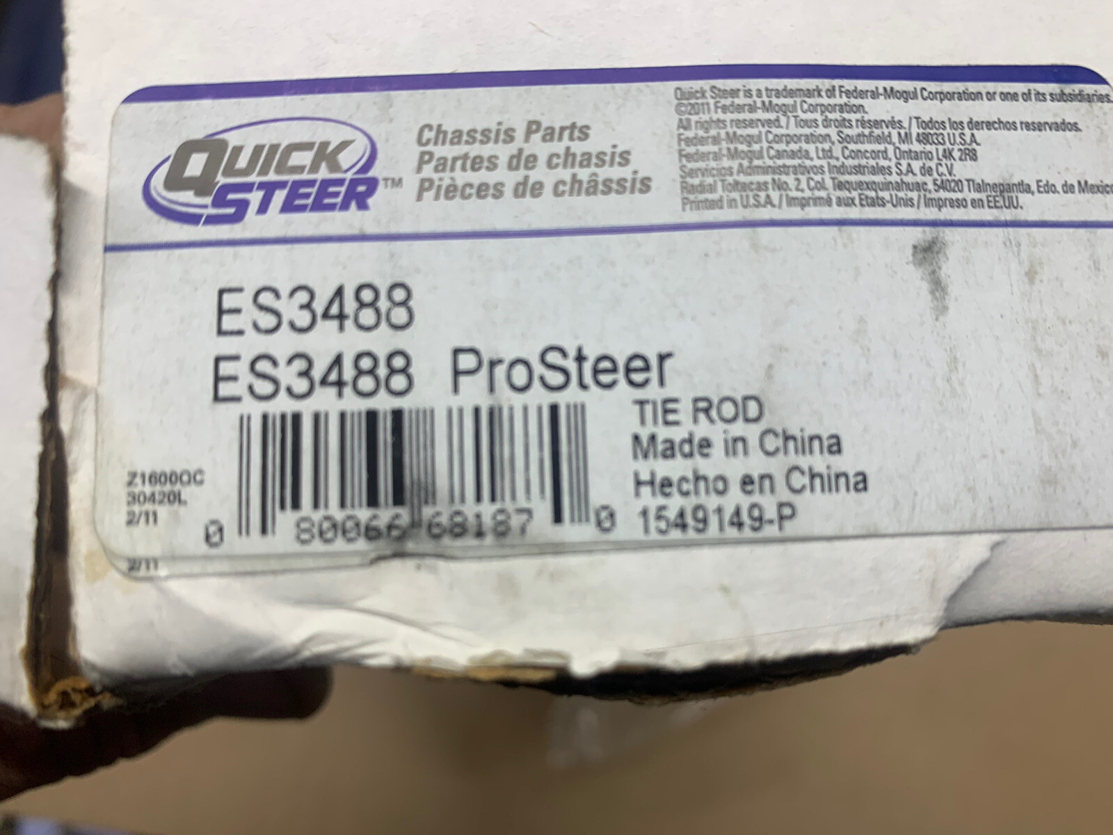 Steering Tie Rod End QuickSteer ES3488 | eBay