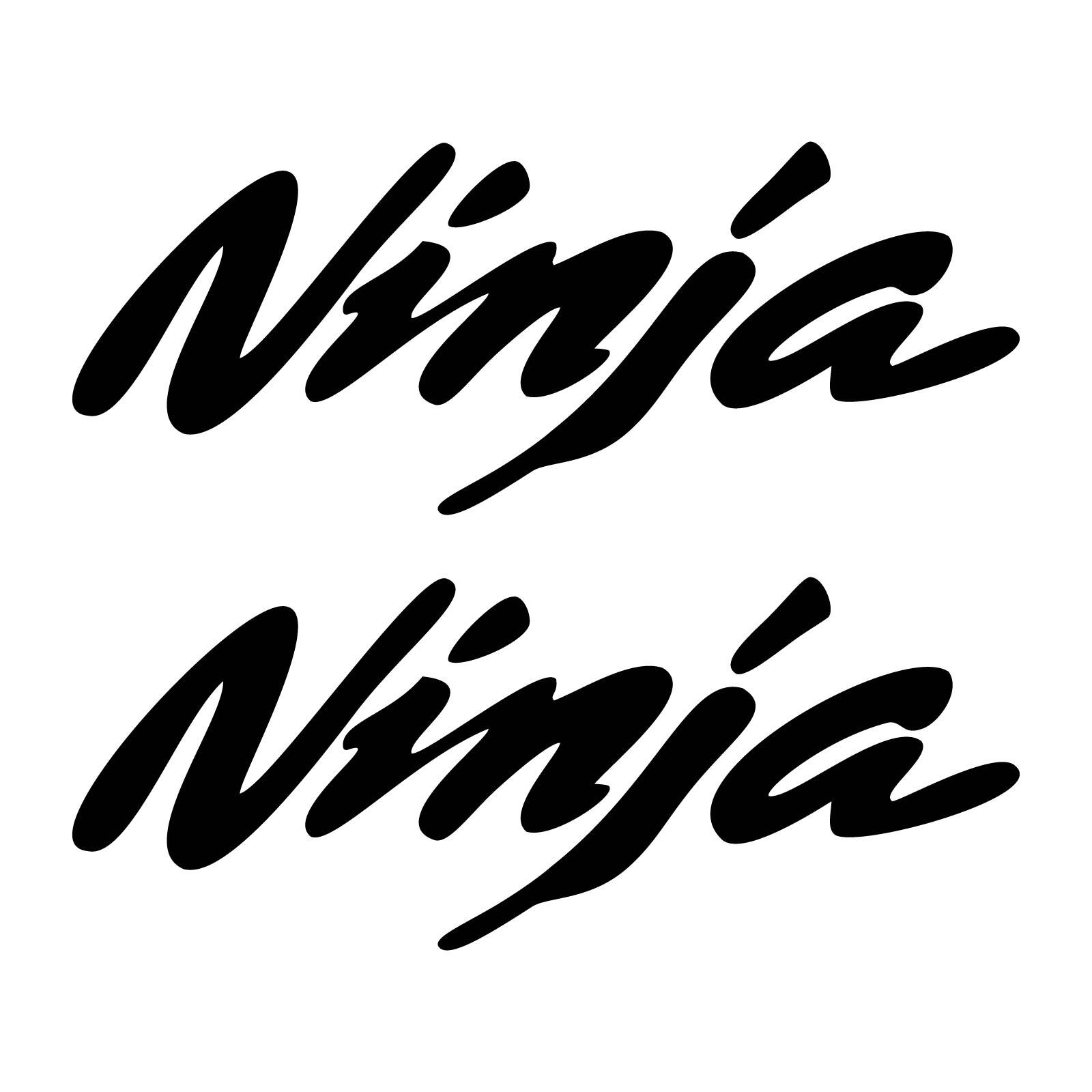 Set of 2 NINJA Decal Vinyl Sticker for Kawasaki Bike Motorcycle Dirt ...