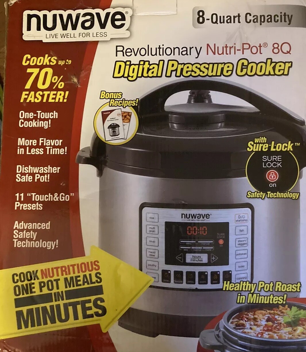 NuWave 33201 8-Quart Electric Pressure Cooker New in Open Box | eBay