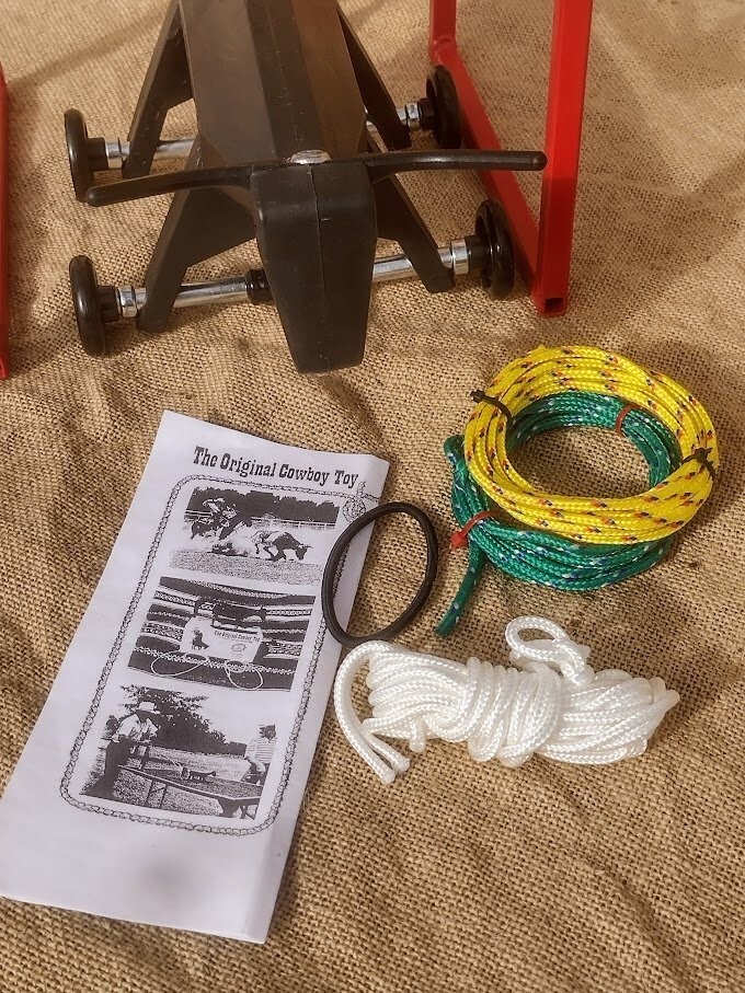 ROLL-A-ROPER Table Roping Package, Original Cowboy Toy Roller an ...