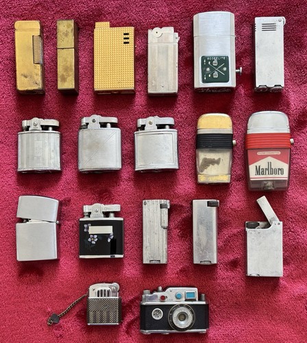 VINTAGE CIGARETTE LIGHTERS - SOME WORK REPAIR & PARTS - SOLD AS IS - 18 ...