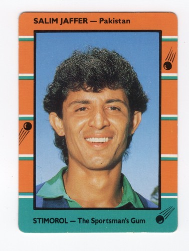 Scanlens Cricket 1988 #116 Salim Jaffer | eBay