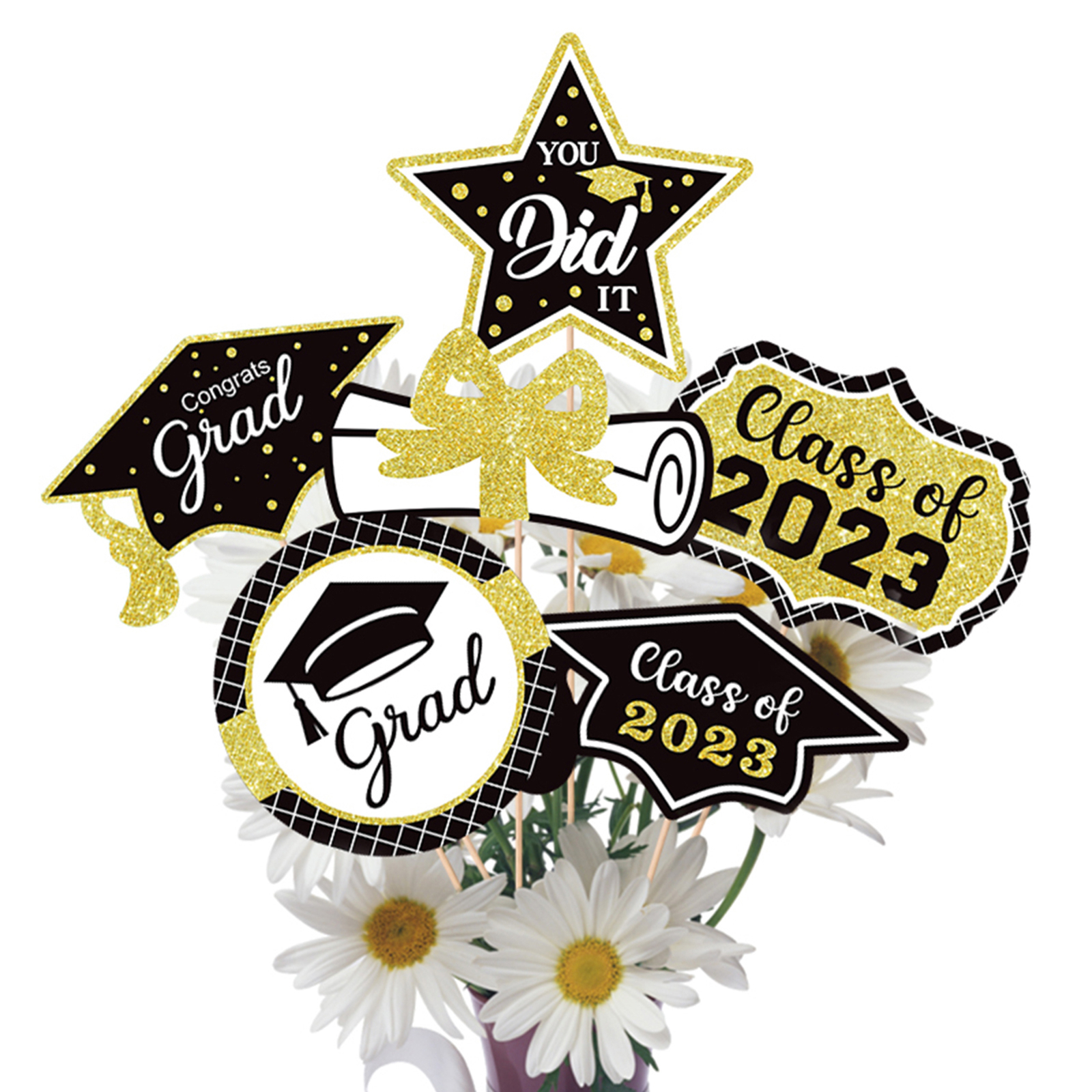 1 Set Graduation Insert Card Easy to Assemble Decorative Grad Hat ...