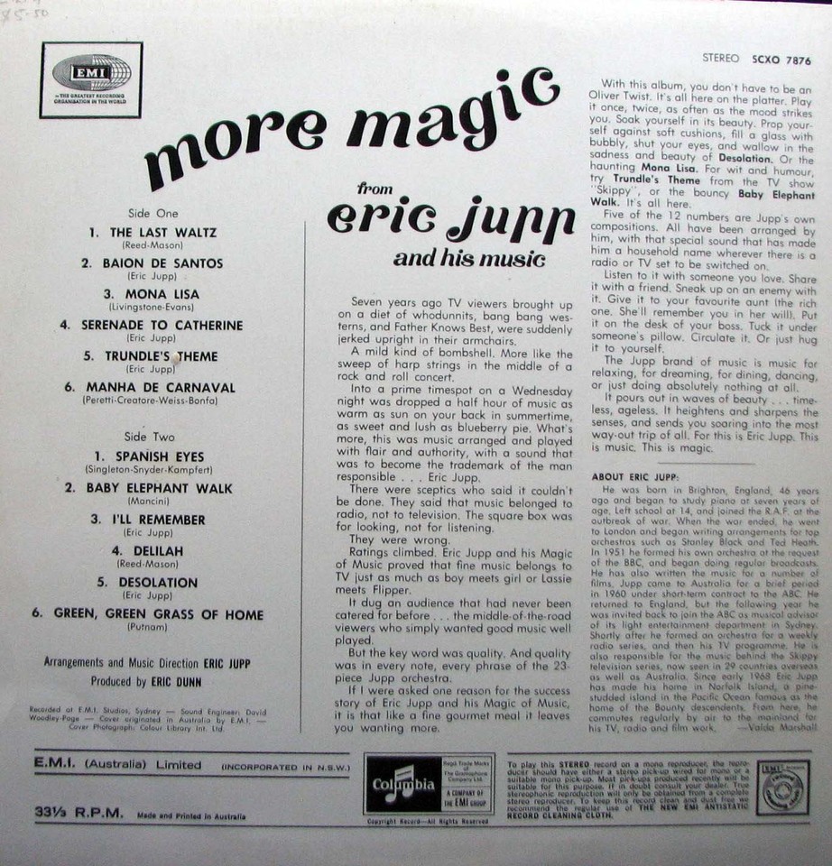 ERIC JUPP More Magic From LP SirH70 | eBay