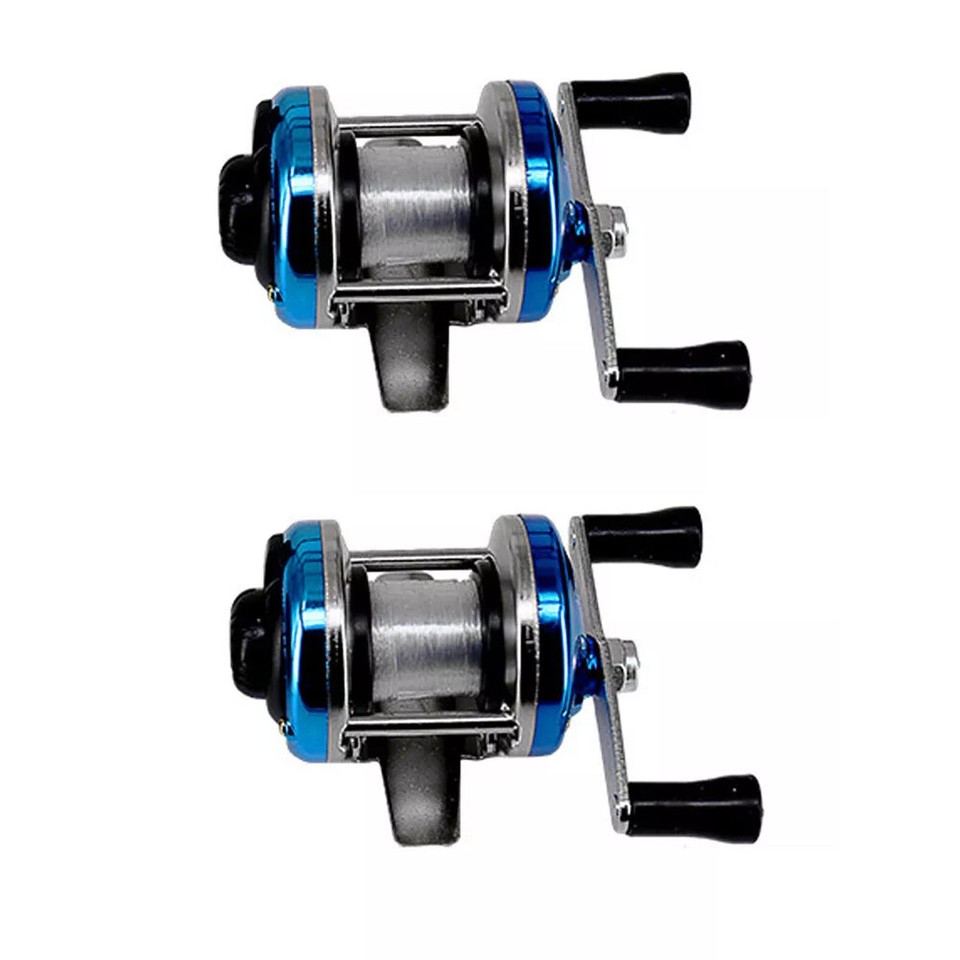 2xPortable Mini Fishing Reel Aluminum Spool Metal Small Spinning Reel ...