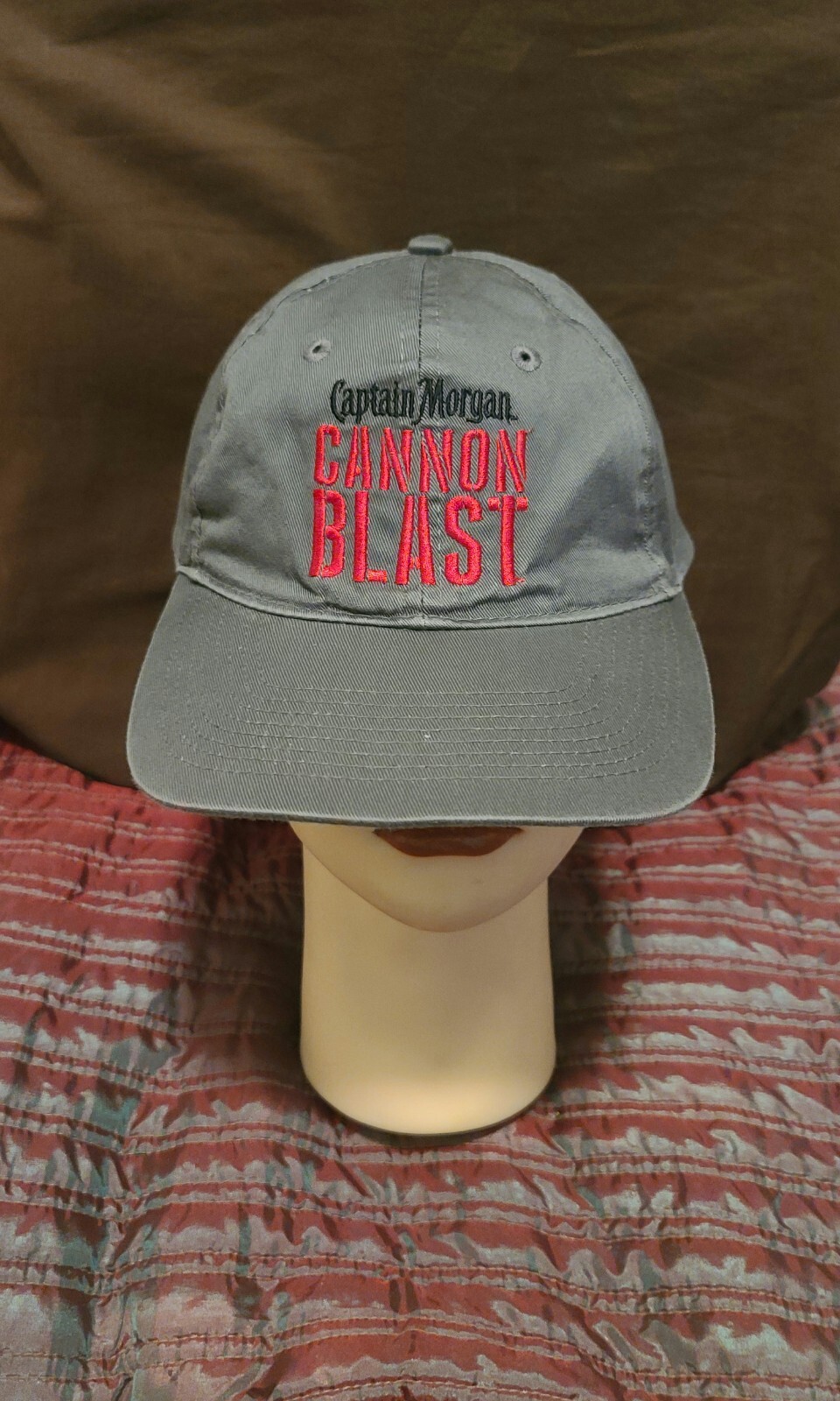 Grey Captain Morgan Cannon Blast Hook & Loop Back Hat - Gem