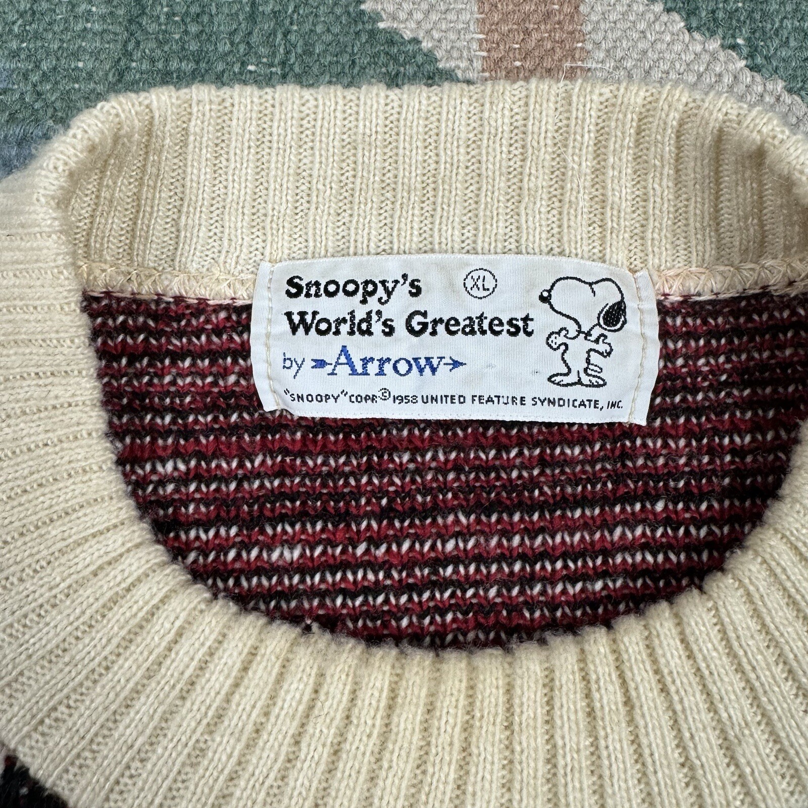 Vintage 60s Arrow Snoopy Peanuts Rah Rah Knit College… - Gem