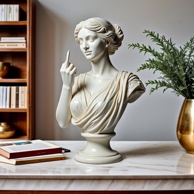 Statue Goddess Venus Statue Middle Finger Statue Decoration Ornament ...