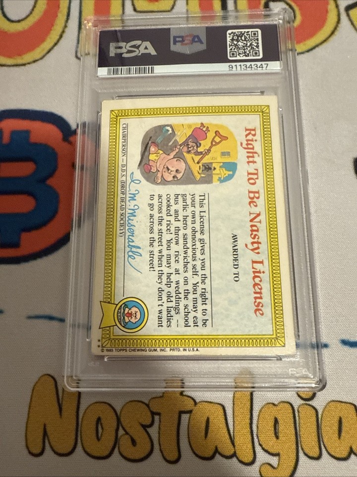 1985 Garbage Pail Kids Stickers 27b Jenny Genius OS Series 1 PSA 5 | eBay