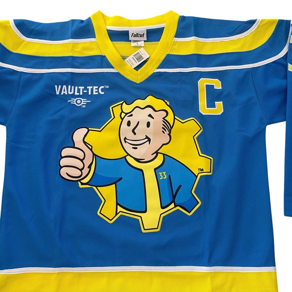 Fallout Vault Boy Hockey Jersey BoxLunch Exclusive Size LG New With ...
