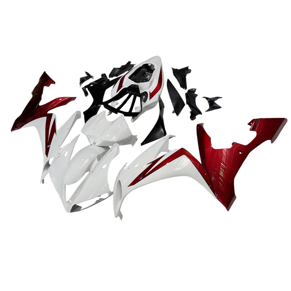 White Candy Red Fairings for Yamaha YZF R1 2004 2005 2006 ABS Injection ...