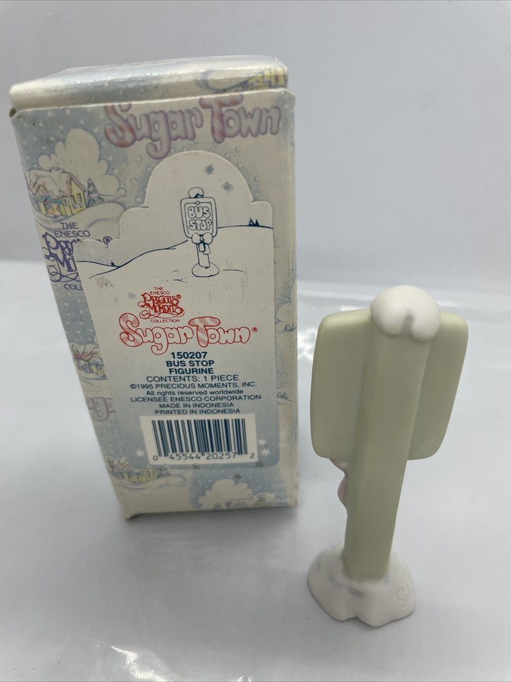 New in box Enesco Precious Moments Sugar Town Bus Stop Figurine #150207 ...
