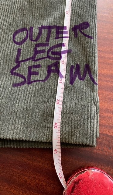 Men's Berle cotton cords: wide wale olive green, size 38/40, M length ...
