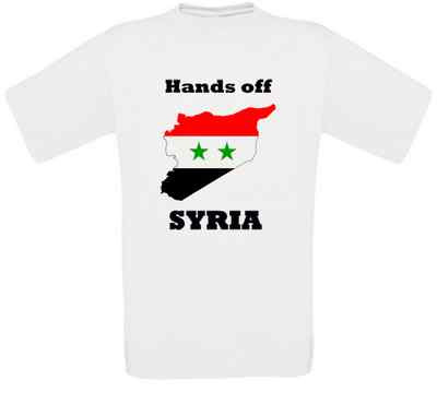 Hands Off Syria Peace No. Was Anti-war Assad T-Shirt | eBay