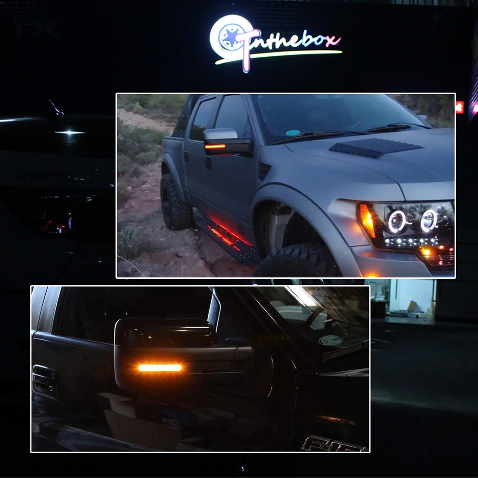 Sequential LED Side Mirror Turn Signal Lights For Ford 2009-14 F-150 ...
