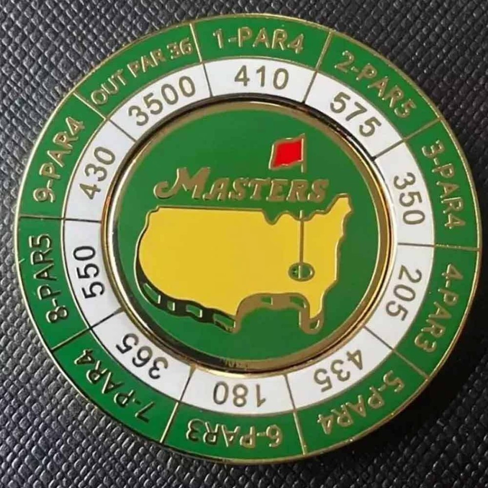 The Masters Scorecard Golf Ball Marker,2024Masters Tournament Coin With ...