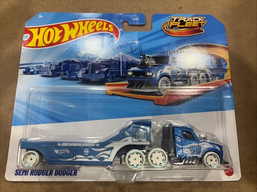 HOT WHEELS TRACK FLEET SEMI RODGER DODGER BLUE 1/64 | eBay