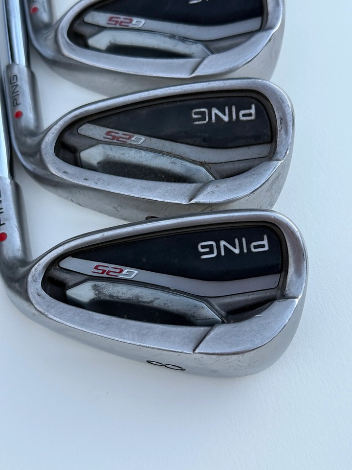 Ping G25 Iron Set 5-PW, UW Red Dot w/Ping CFS Regular Flex Steel Shafts ...