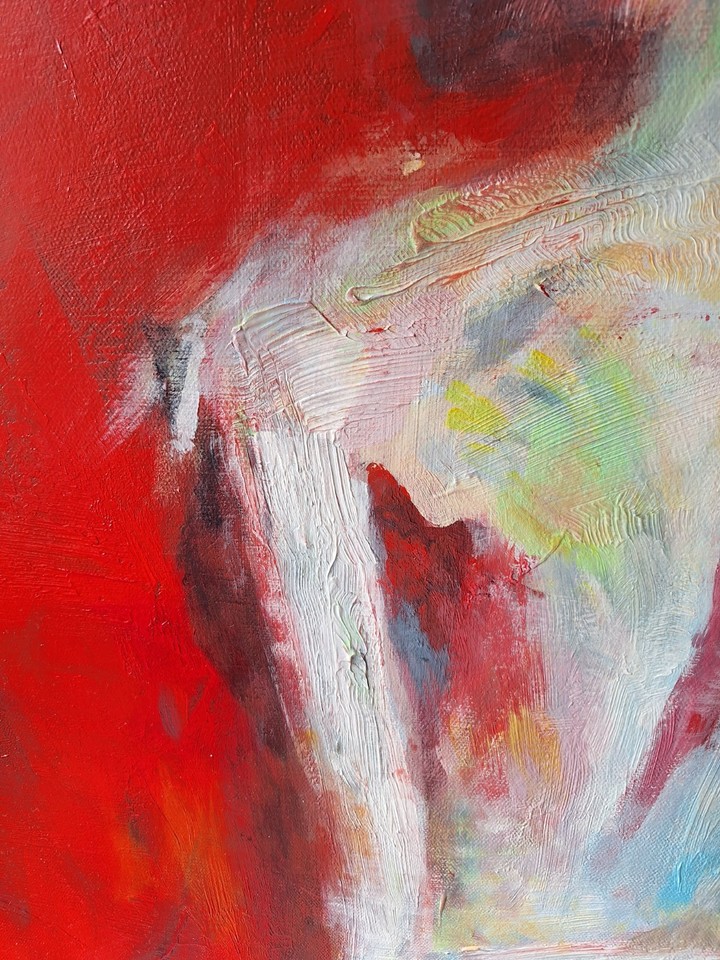 Original 24 x 30 Oil figure painting - Impasto texture and gloss ...