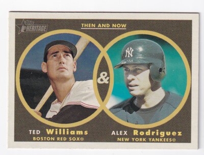 Ted Willians & Alex Rodriguez 2006 Topps ML Baseball Then & Know #TN5 ...
