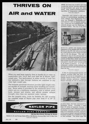 1955 Naylor Pipe Co. Chicago Illinois Photo Lightweight Pipeline Job ...