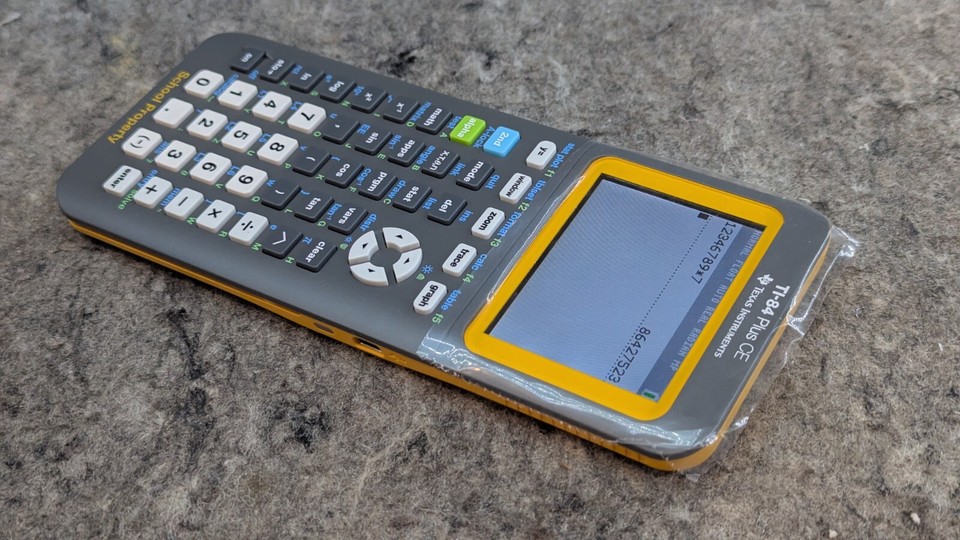 Texas Instruments TI-84 PLUS CE Graphing Calculator - Grey & Yellow ...