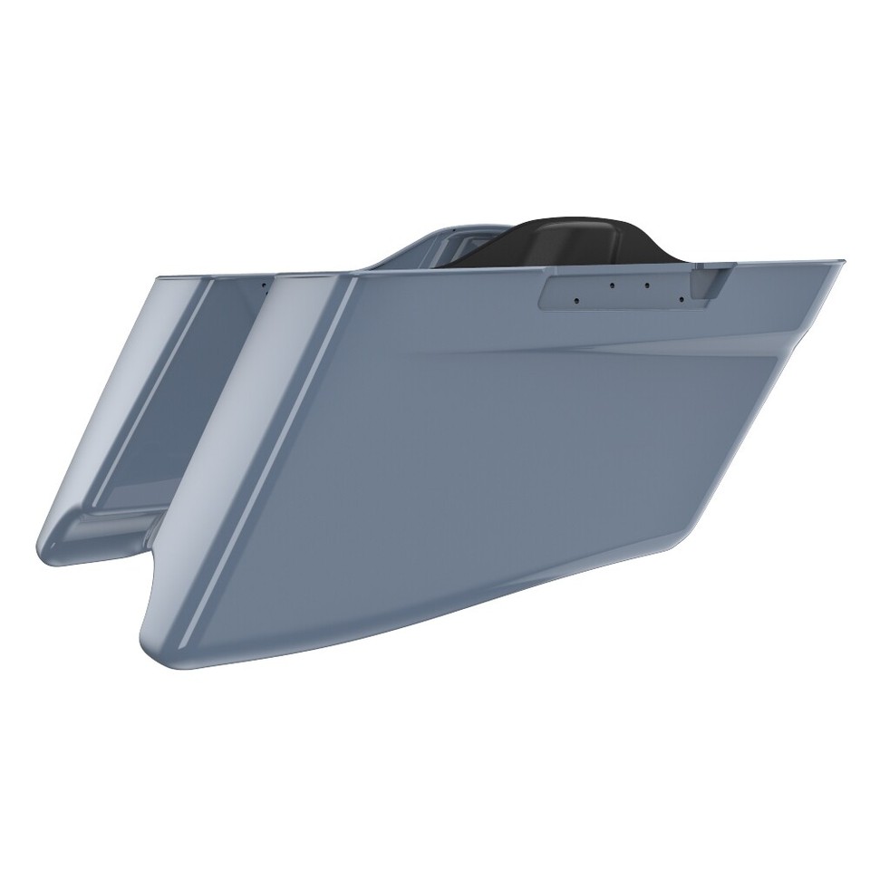 Gunship Gray CVO Tapered Stretched Extended Saddlebag Fits 14+ Harley ...
