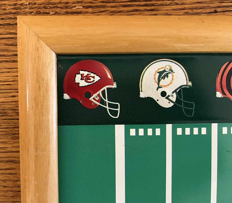 Miller Beer NFL Helmets & Pro Football Field Framed Metal Tavern Bar ...