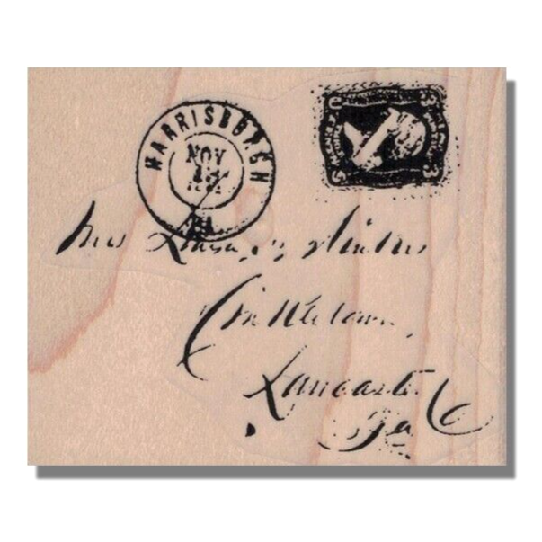 Postcard Writing RUBBER STAMP, Postage Mark, Mail, Postmark, Postal ...