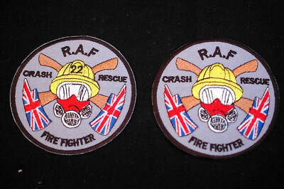R.A.F - Royal Air Force Fire Service Crash Rescue - Iron / Sew On ...