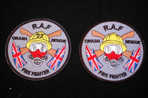 R.A.F - Royal Air Force Fire Service Crash Rescue - Iron / Sew On ...