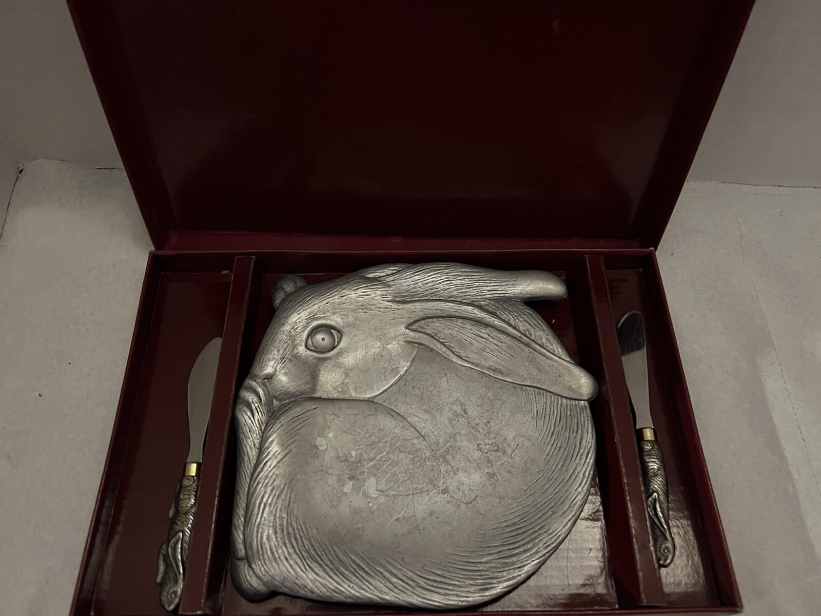 Arthur Court Designs BUNNY RABBIT Cheese Plate, With 2 Bunny Cheese ...