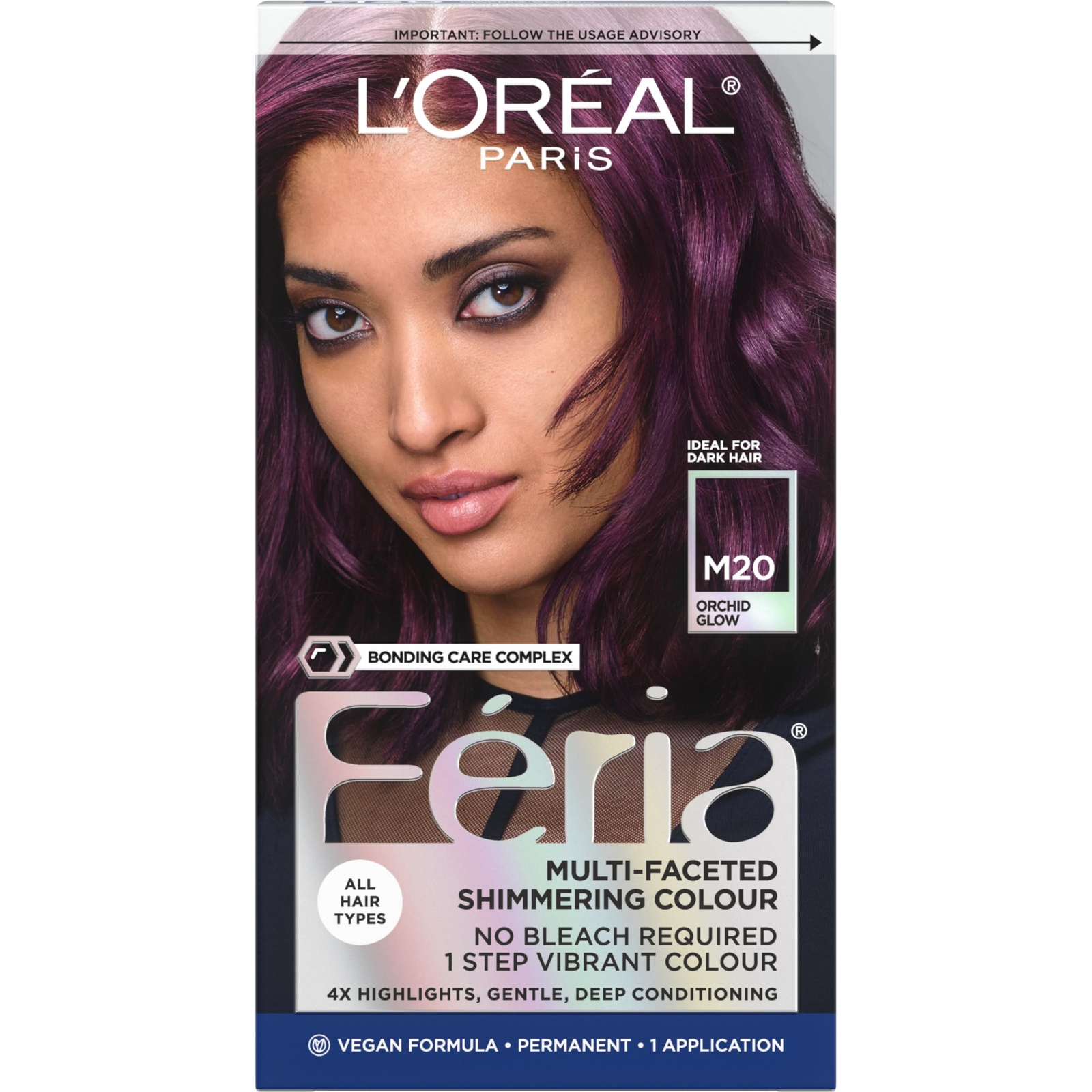 L'Oreal Paris Feria Midnight Bold Multi-Faceted Permanent One-Step Hair ...