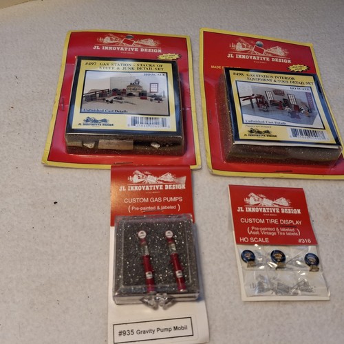 JL INNOVATIVE DESIGN HO Lot of 4 Gas Station Tool Stuff Pumps Tire Sets ...