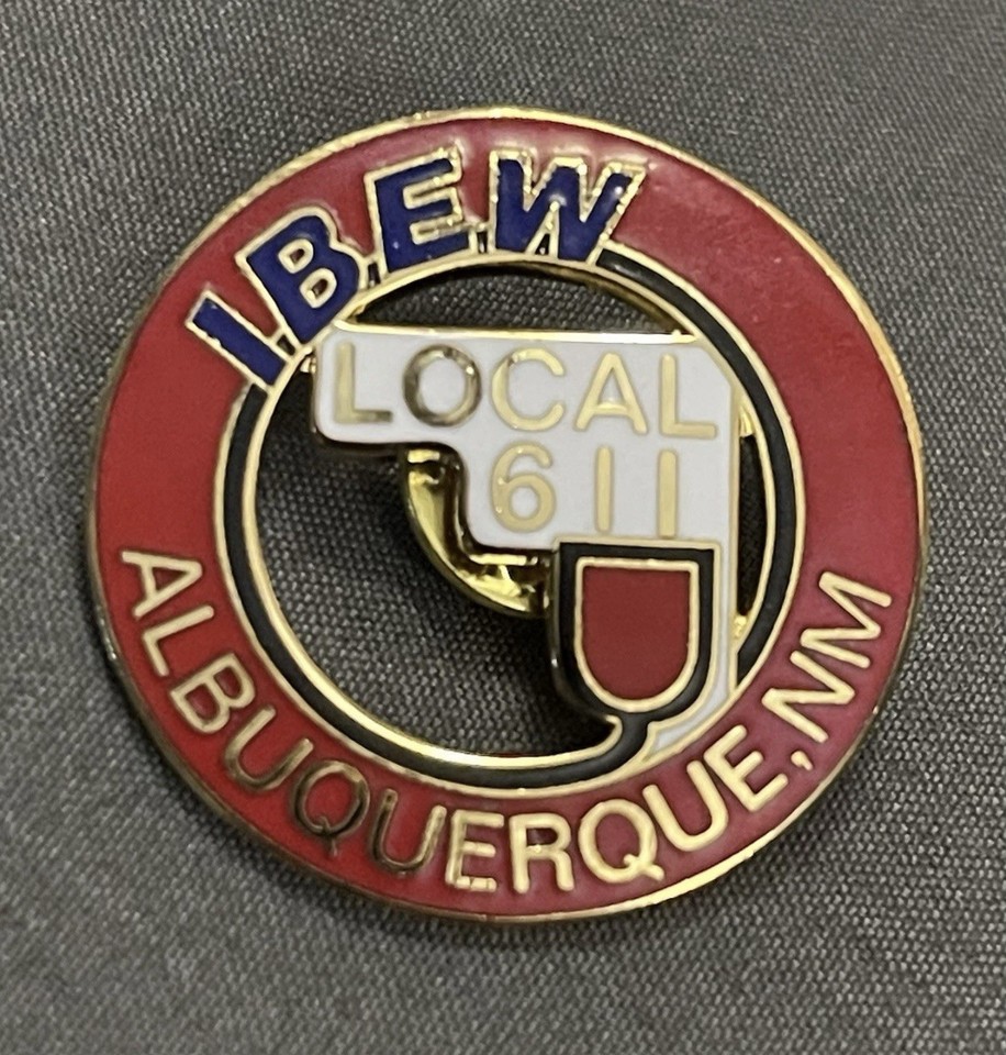 VTG IBEW Local 611 Pin Albuquerque New Mexico Die Cut The Plug | eBay