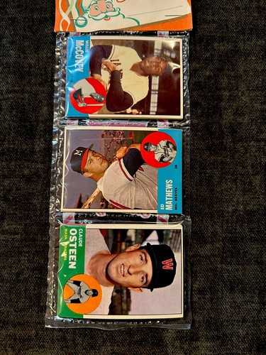1963 TOPPS XMAS BASEBALL RACK PACK WILLIE McCOVEY ED MATHEWS CLAUDE ...