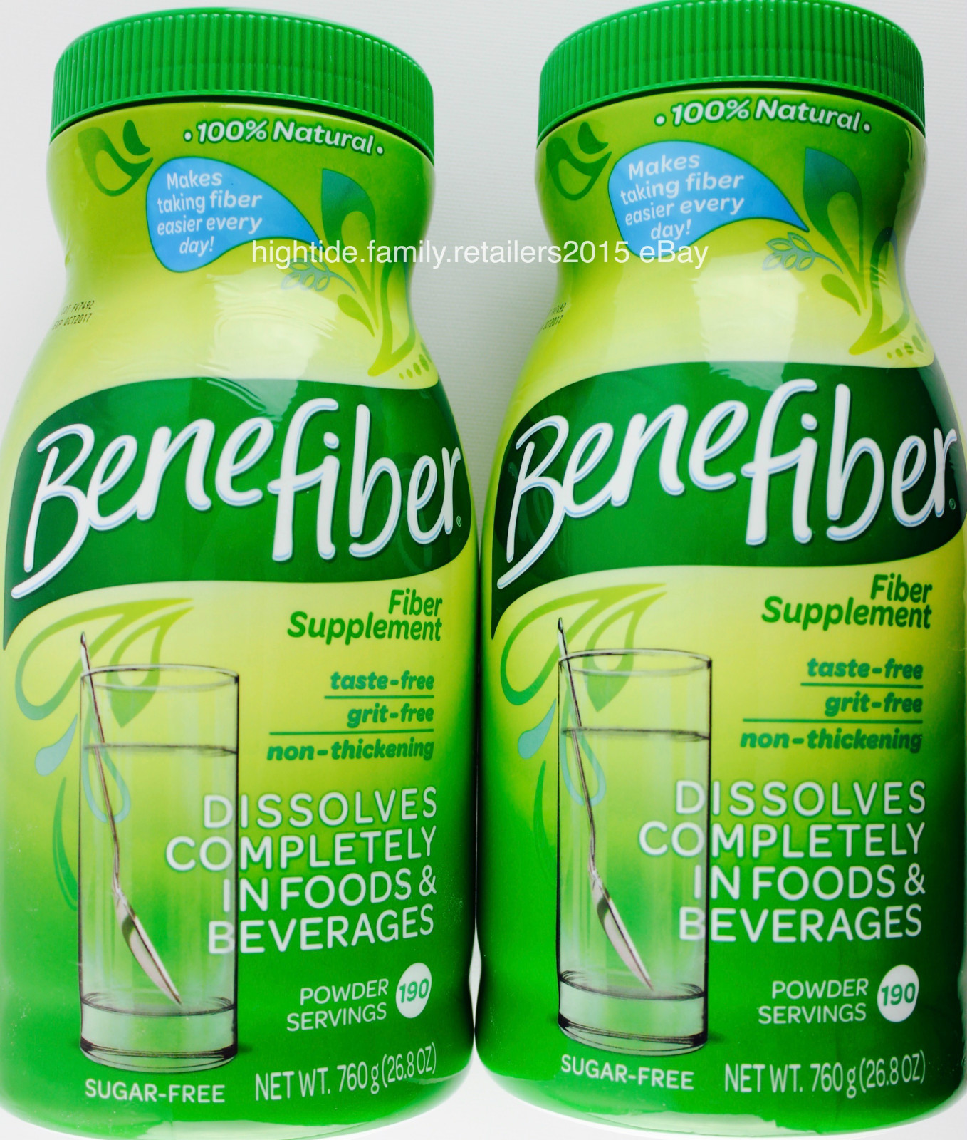 Benefiber Fiber Powder Supplement 100% Natural Easy Dissolve 190 or 380 ...