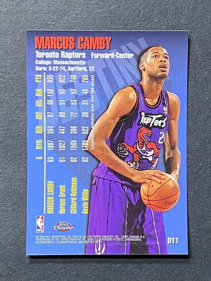 1997-98 Topps Chrome Destiny Marcus Camby Toronto Raptors #D11 | eBay