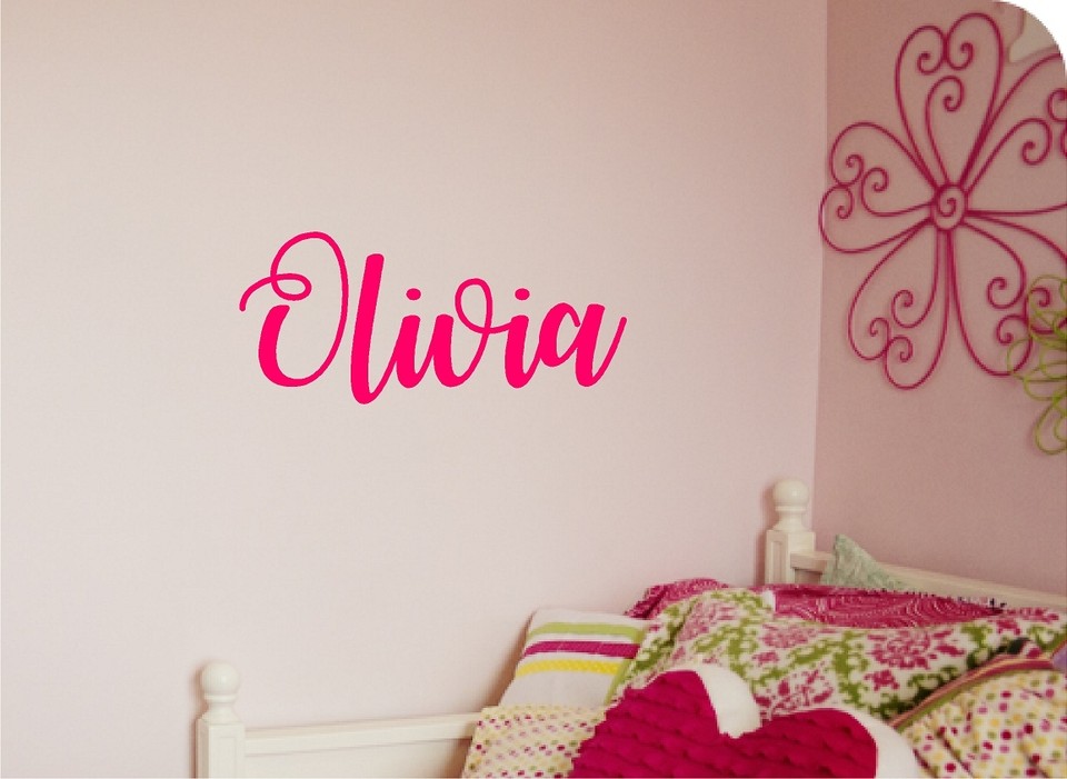 Girls Personalized Name Vinyl Wall Sticker lettering Wall Decor Girls ...