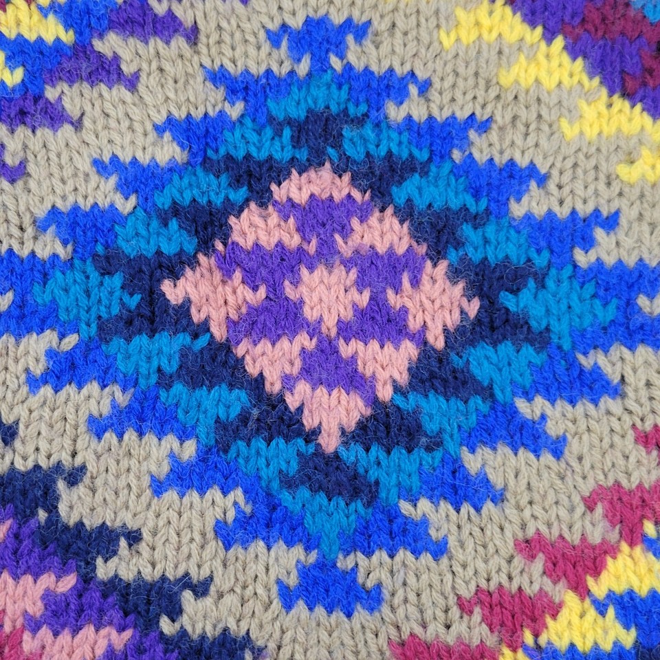 Vintage Trifles Women's Small Southwestern Colorful 100% Worsted Wool ...