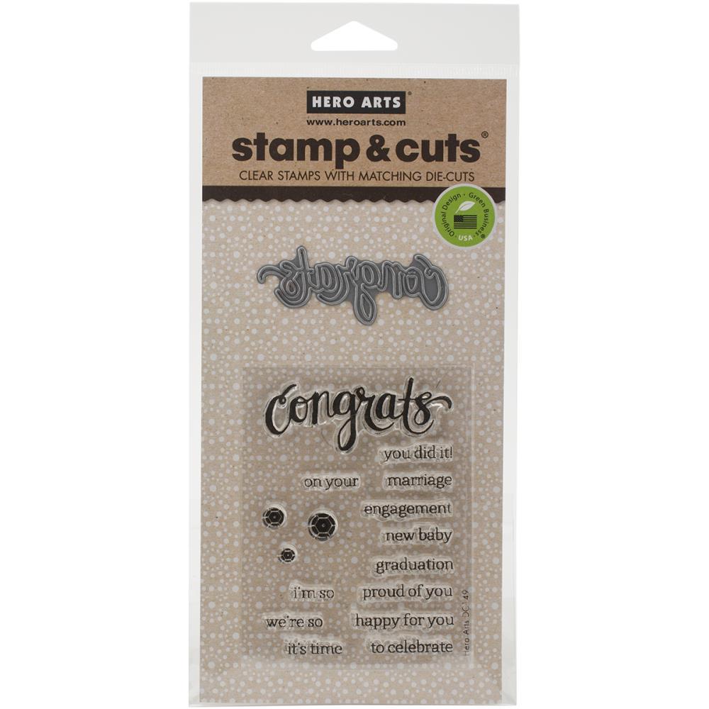 Congrats Stamp & Cut DC149 Clear Stamps Dies Congratulations New Baby ...