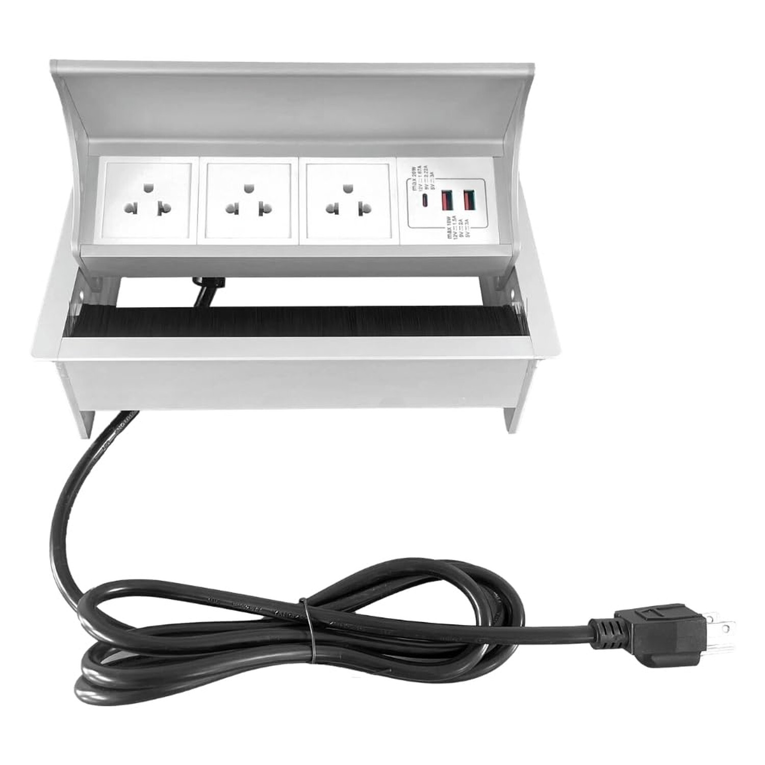 ZESHAN Conference Table Power hub Desktop pop up Outlet with 3 US Plugs ...