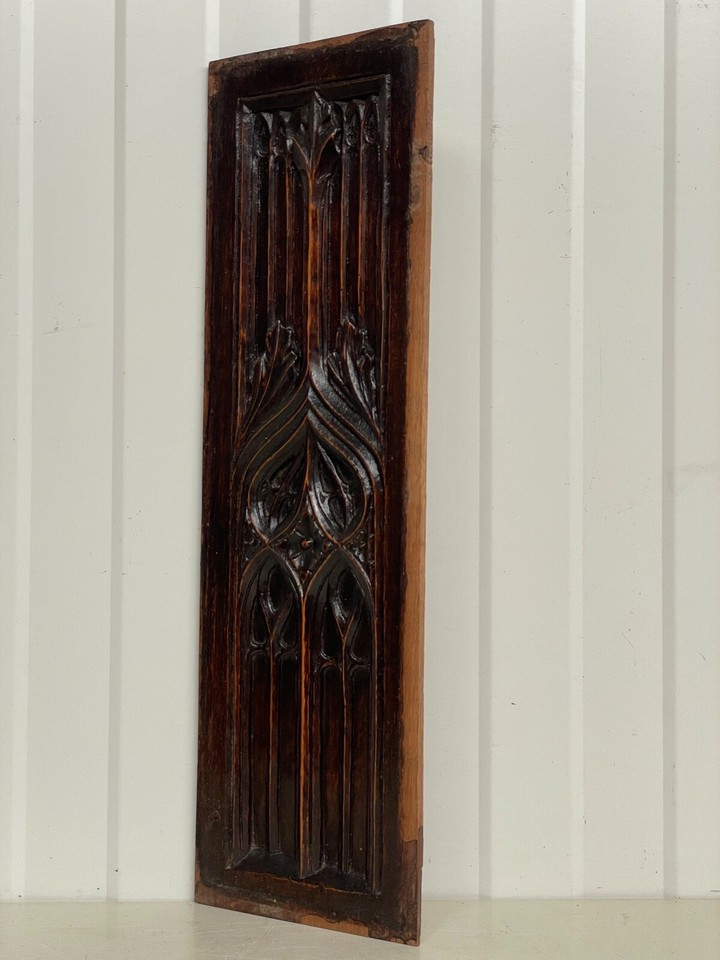 A beautiful carved gothic panel in wood (2) | eBay