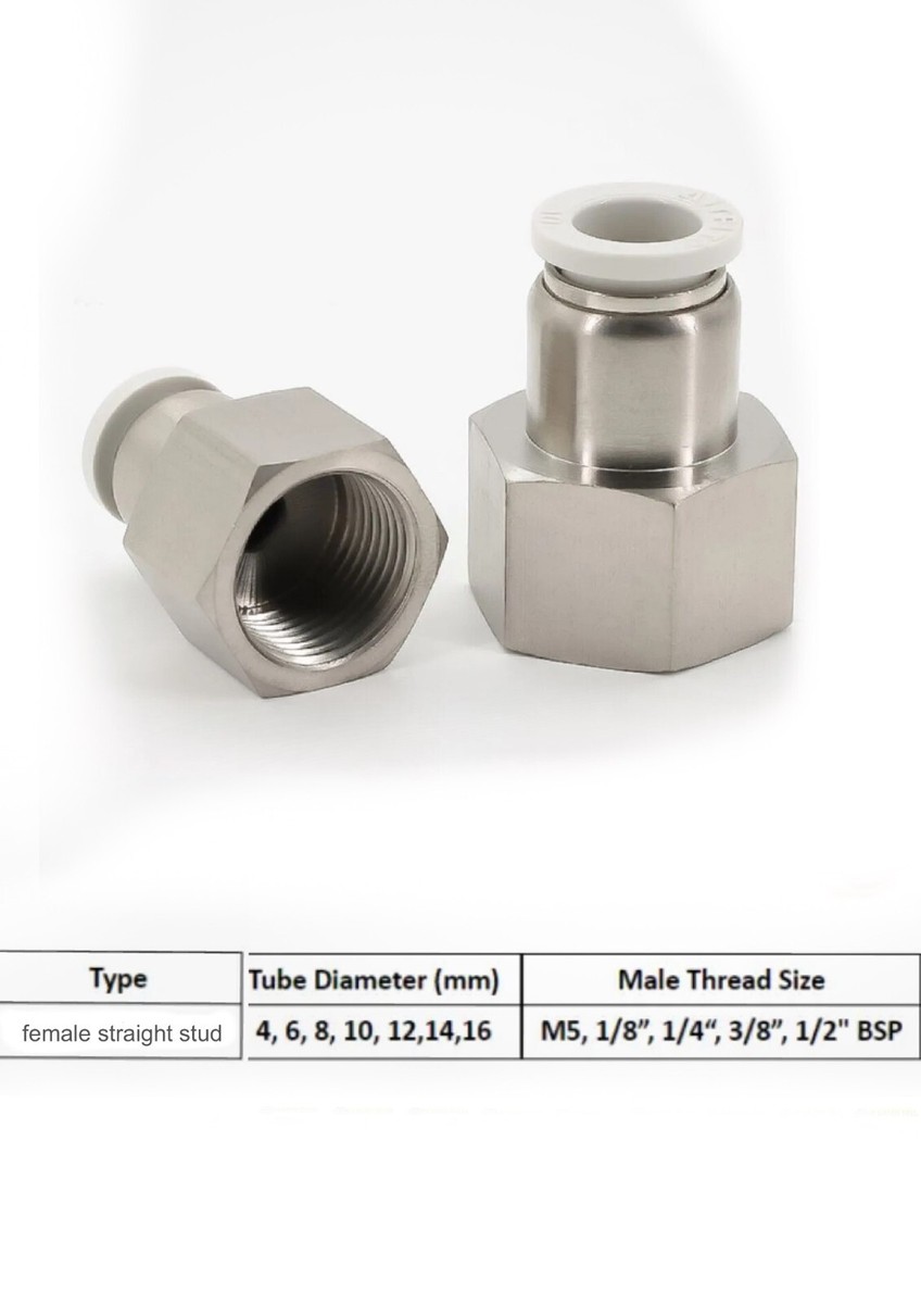 Quick Connect Tubing Fittings Pneumatic Push-In Fittings For Air ...