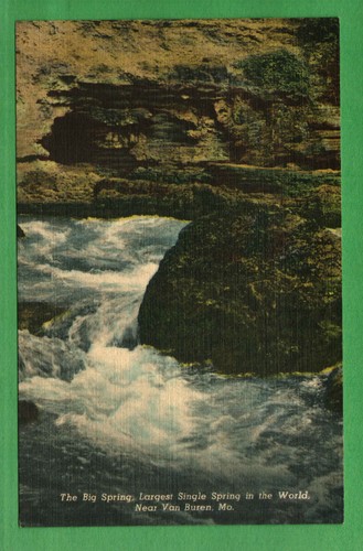 Postcard Big Spring State Park Ozarks Van Buren Missouri MO Largest ...