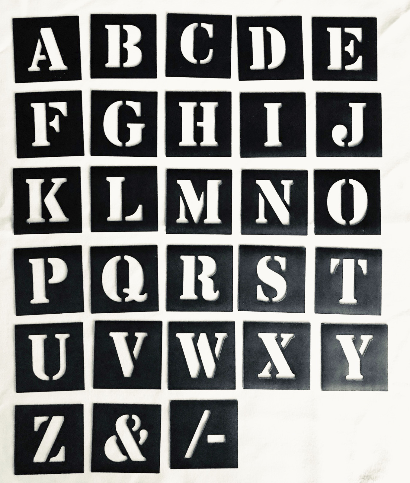 MAGNETIC Alphabet Letter Stencil Individual A - Z 40mm up to 200mm ...