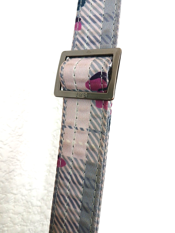 LUG Switch Convertible Crossbody/Waist Bag Plaid Floral Gray Pink Turn ...